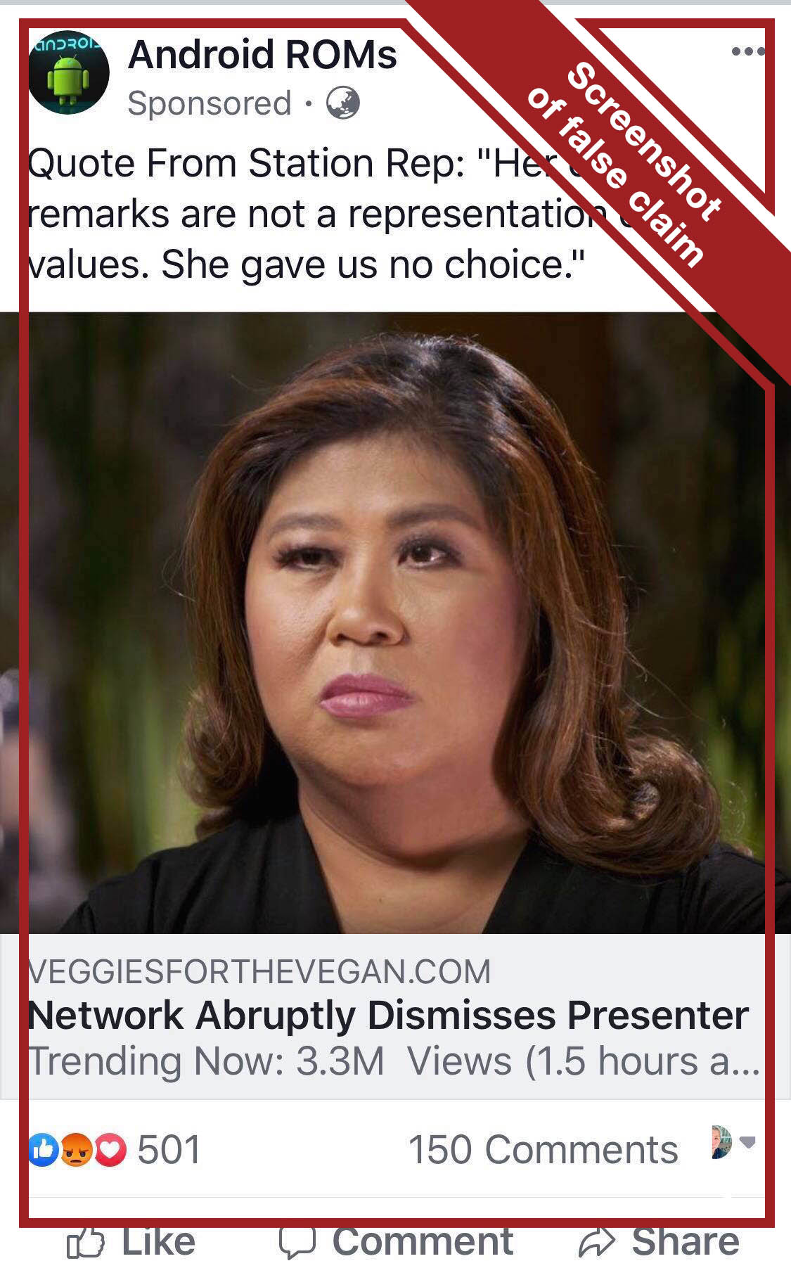 FALSE: GMA Network 'dismisses' Jessica Soho