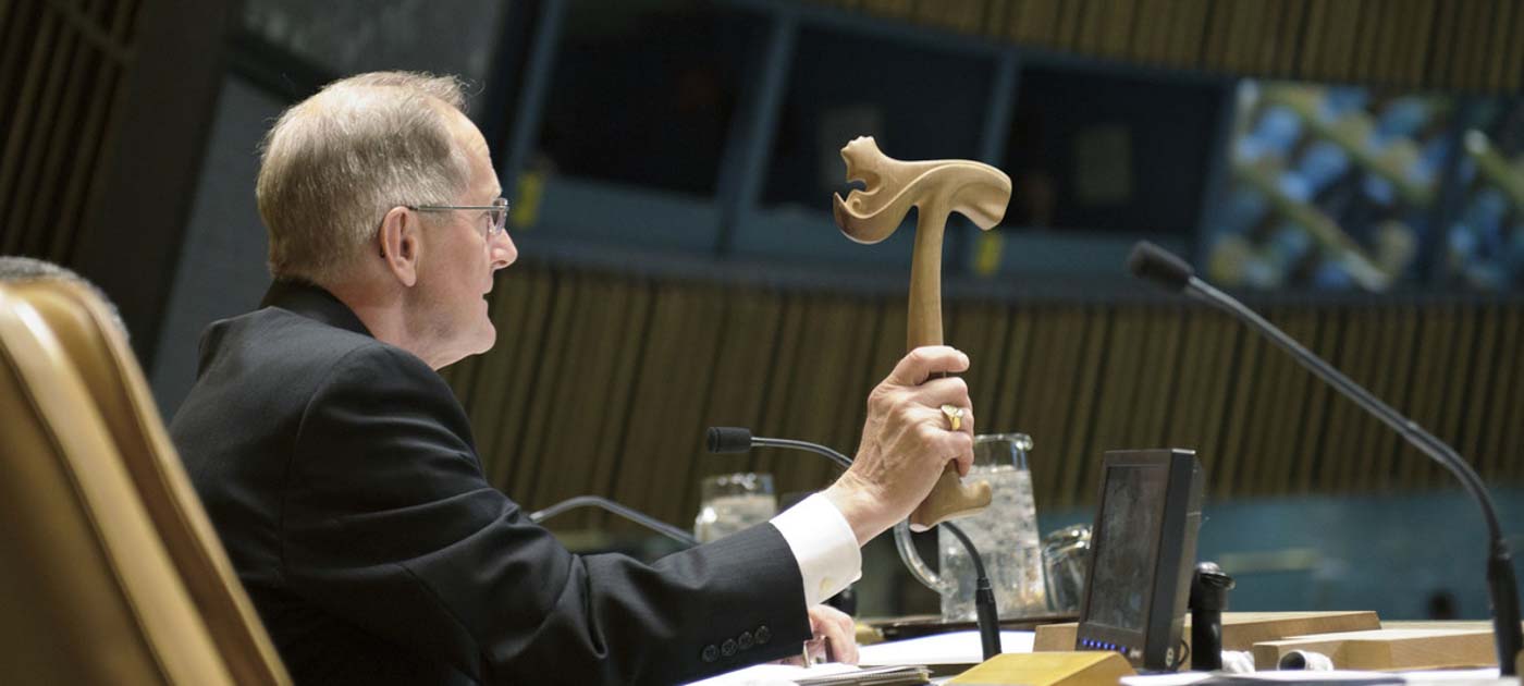Thor's gavel keeps order in the United Nations