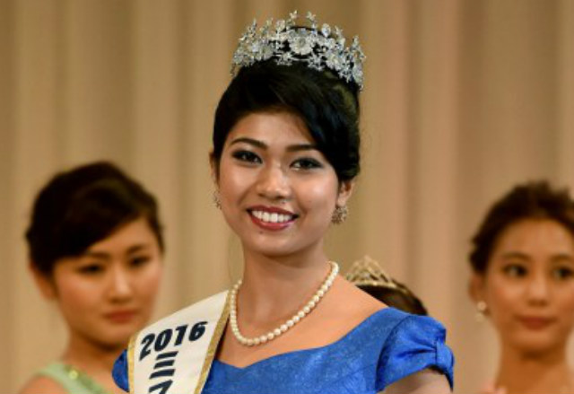 Half-Indian 'elephant whisperer' crowned Miss Japan