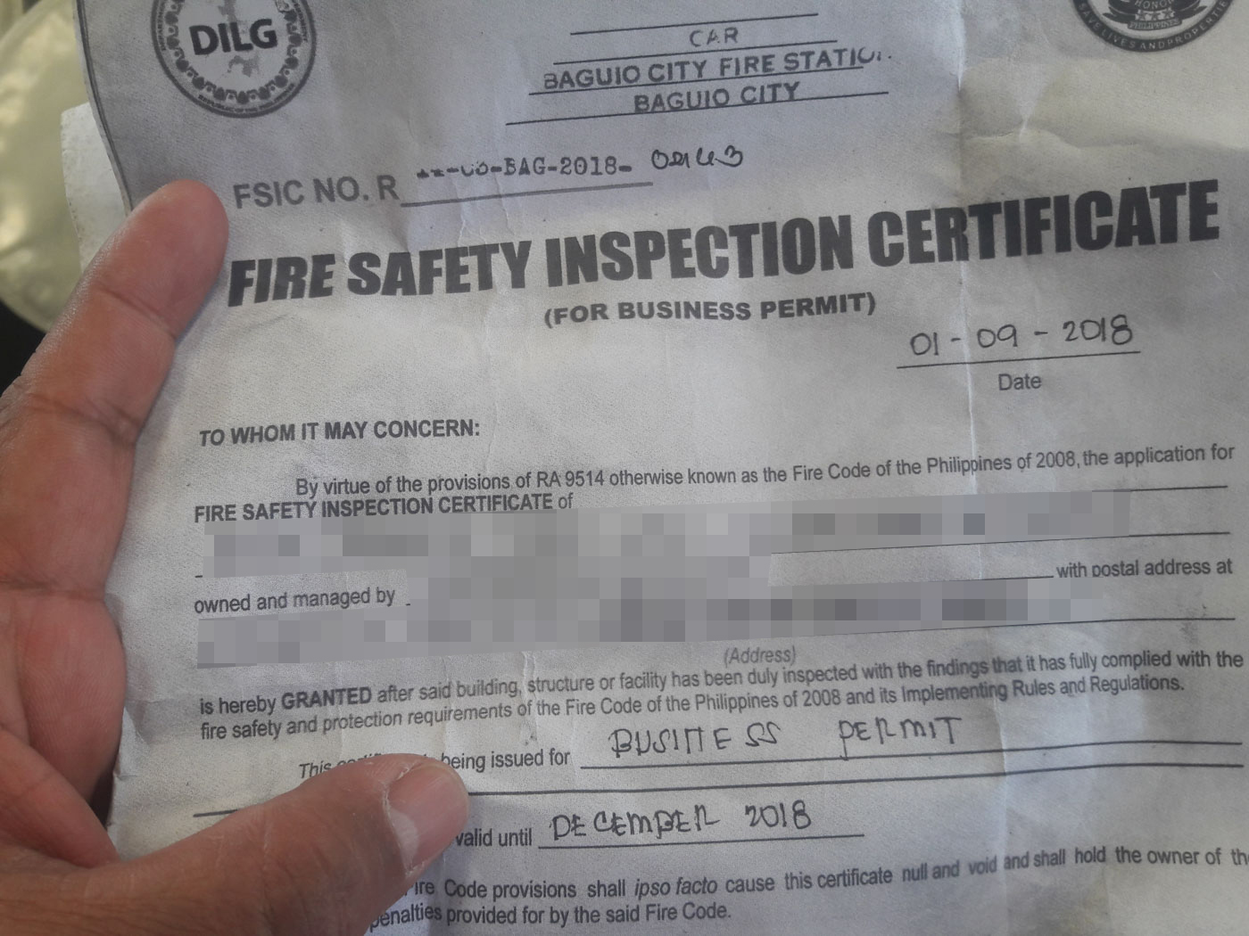 Baguio Taho Vendors Made To Pay Fire Safety Fee baguio-taho-vendors-made-to-pay-fire-safety-fee