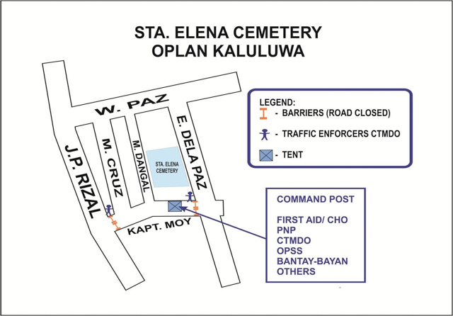 Metro Manila traffic rerouting for Undas 2016