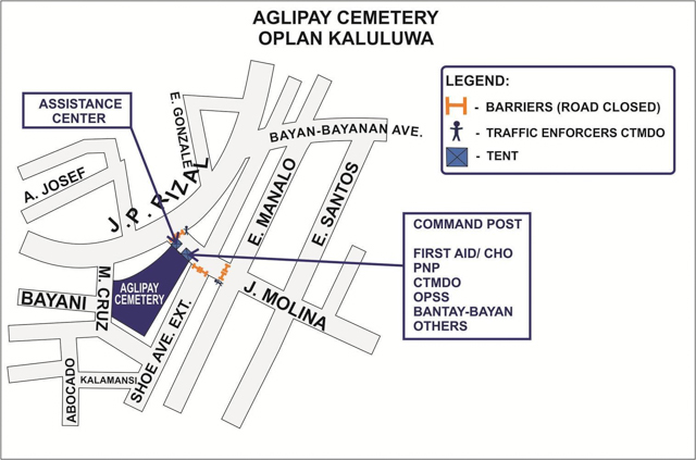 Metro Manila traffic rerouting for Undas 2016