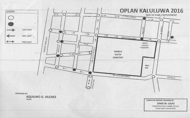 Metro Manila traffic rerouting for Undas 2016
