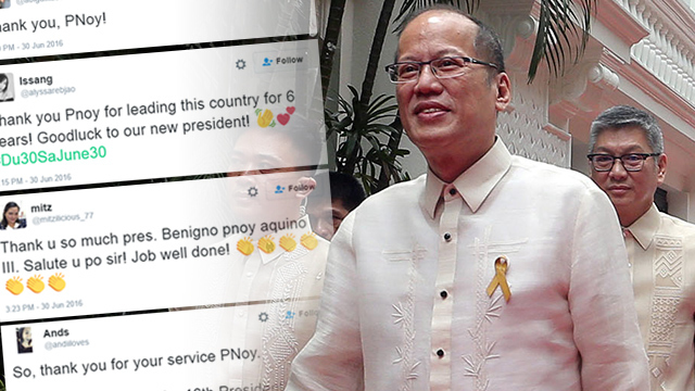 'Thank you, PNoy': Netizens bid goodbye to Aquino