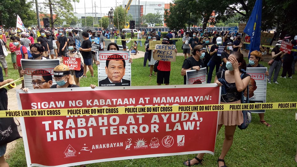 Youth groups continue protest as anti-terrorism law nears implementation