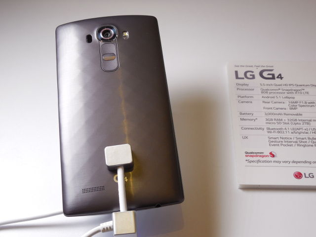LG touts release of LG G4 smartphone