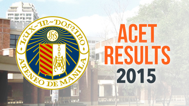 Ateneo releases ACET 2015 results