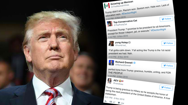 Netizens torn over Trump election victory