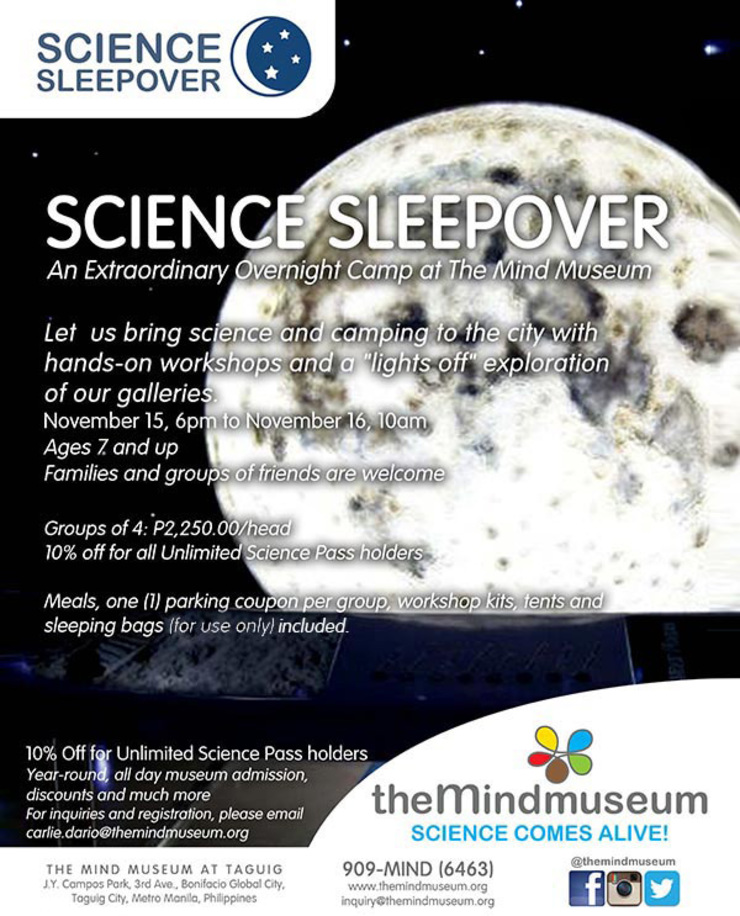 Night at the Mind Museum: a 'Science Sleepover'