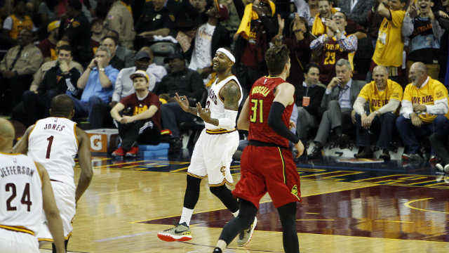 Three-point barrage carries Cavs to 2-0 lead over Hawks