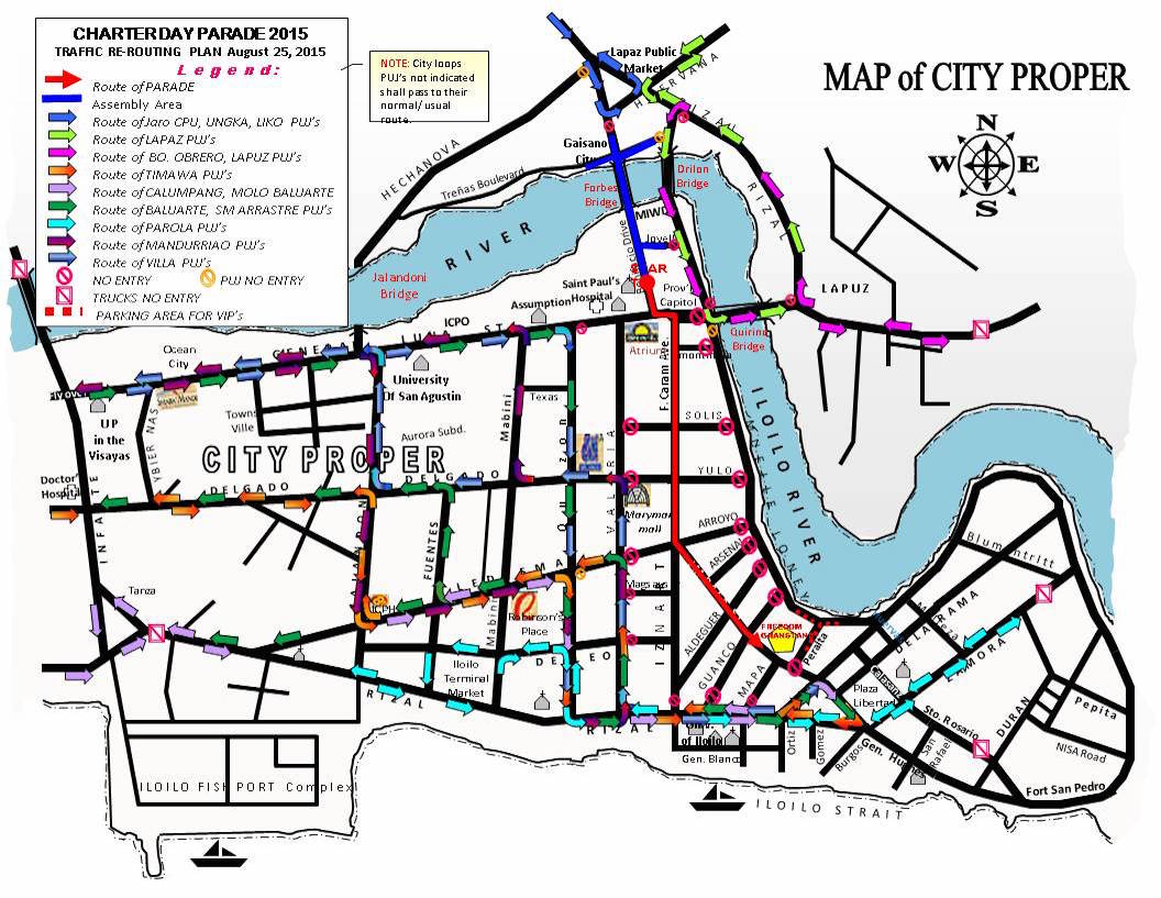 Iloilo City reroutes traffic for August 25 charter day parade