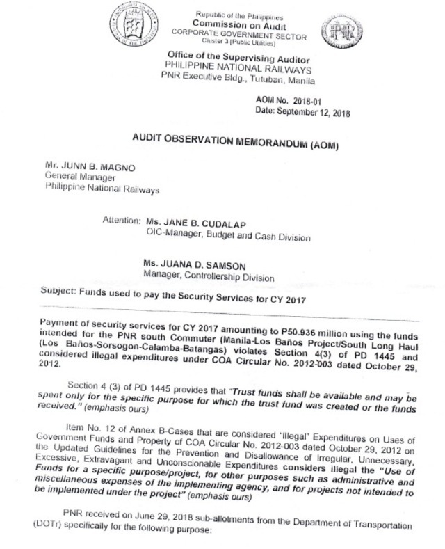 COA raises red flags over PNR 'illegal use' of funds