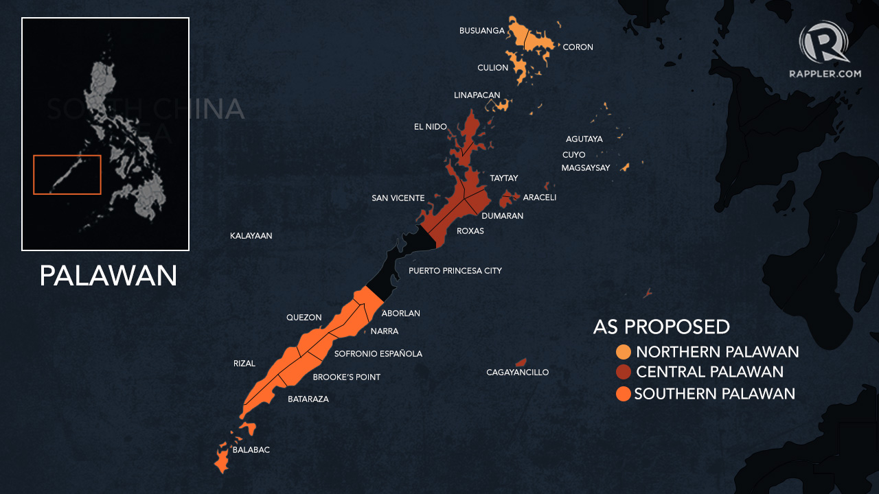 Local lawmakers want to cut up Palawan into 3 provinces