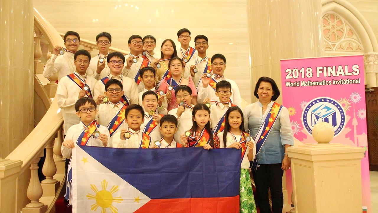 Pinoy kids stamp class in 2018 World Mathematics Invitational