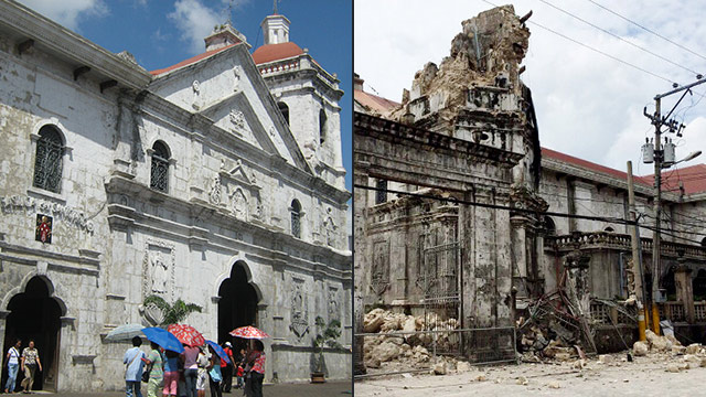 Bohol, Cebu structures before and after #EarthquakePH