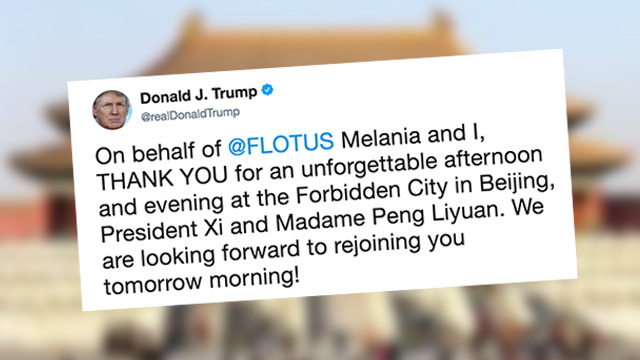 Trump jumps over China's 'Great Firewall' with first tweet