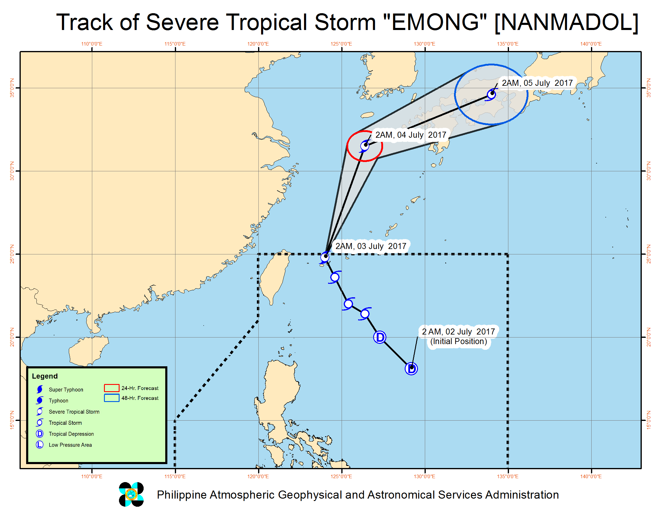 Severe Tropical Storm Emong leaves PH Area of Responsibility